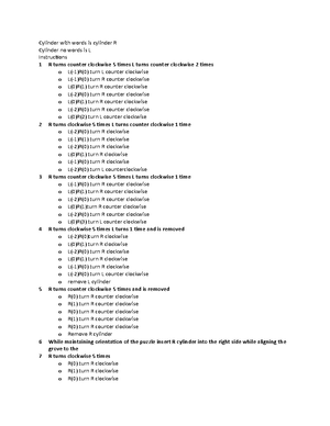 Puzzle instructions - Instructions for Solving a Level Six Puzzle ...