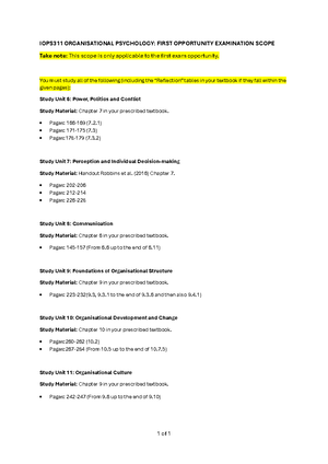 Iops 121 semester test memo - Instructions NWU This is a closed book ...