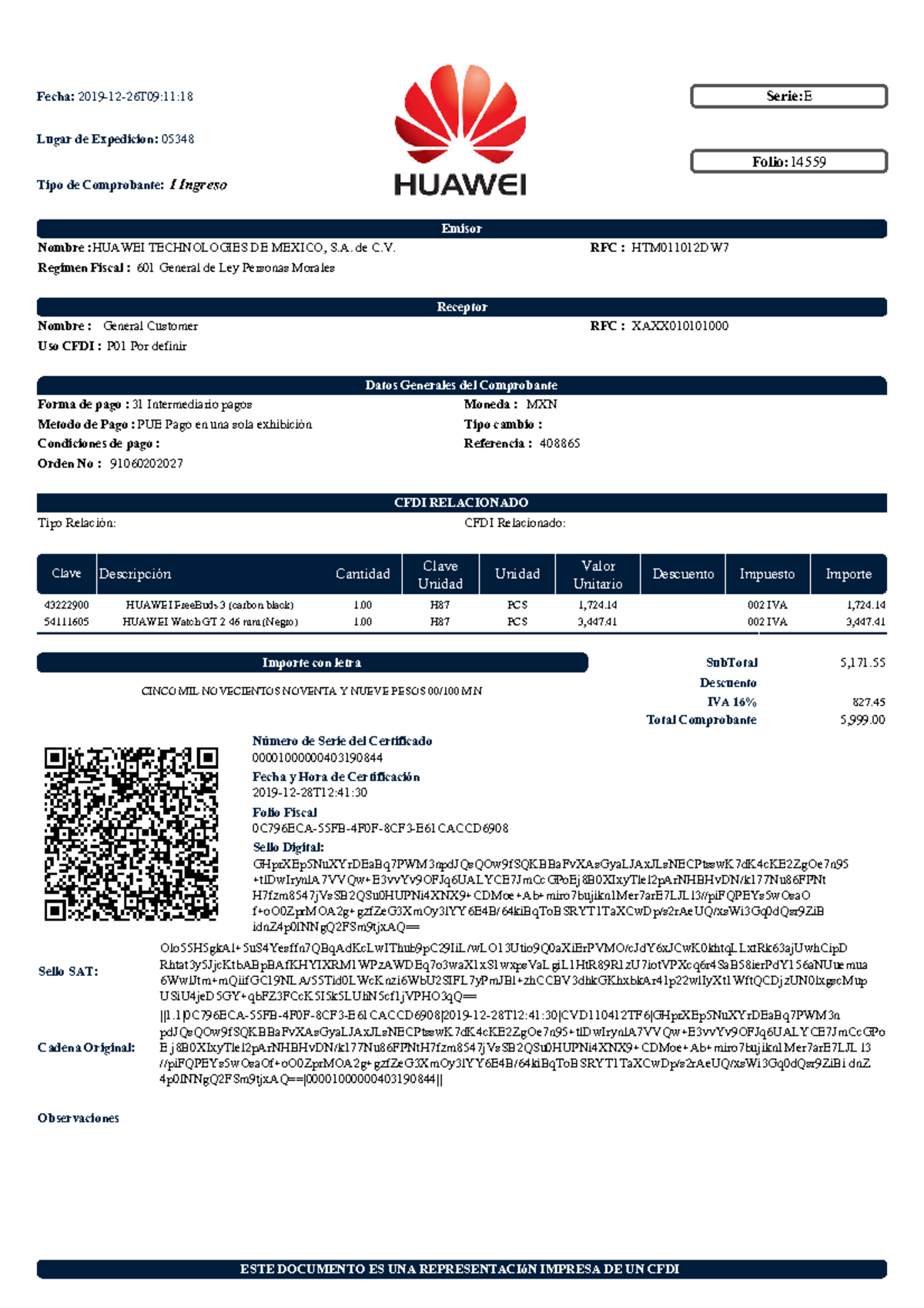 91060202027 - ASDSADSAD - Fecha: 2019-12-26T09:11:18 Serie: E Lugar de ...