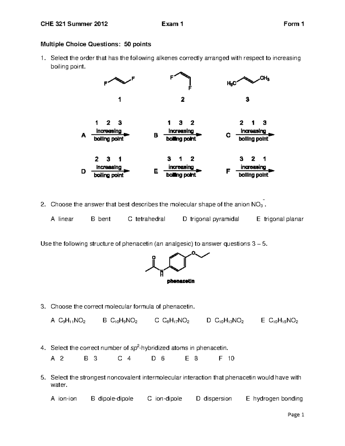 SS12 E1 - Practice exam - Multiple Choice Questions: 50 points Select ...