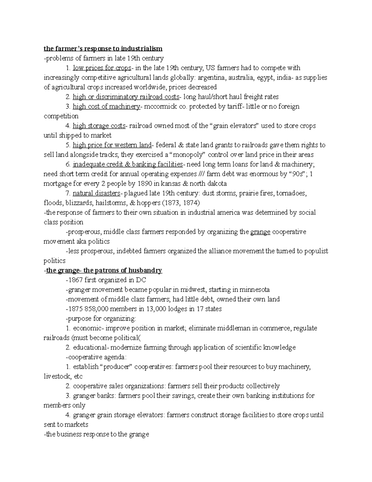 Mod am 1-25-18 - notes directly from powerpoint lectures - the response ...