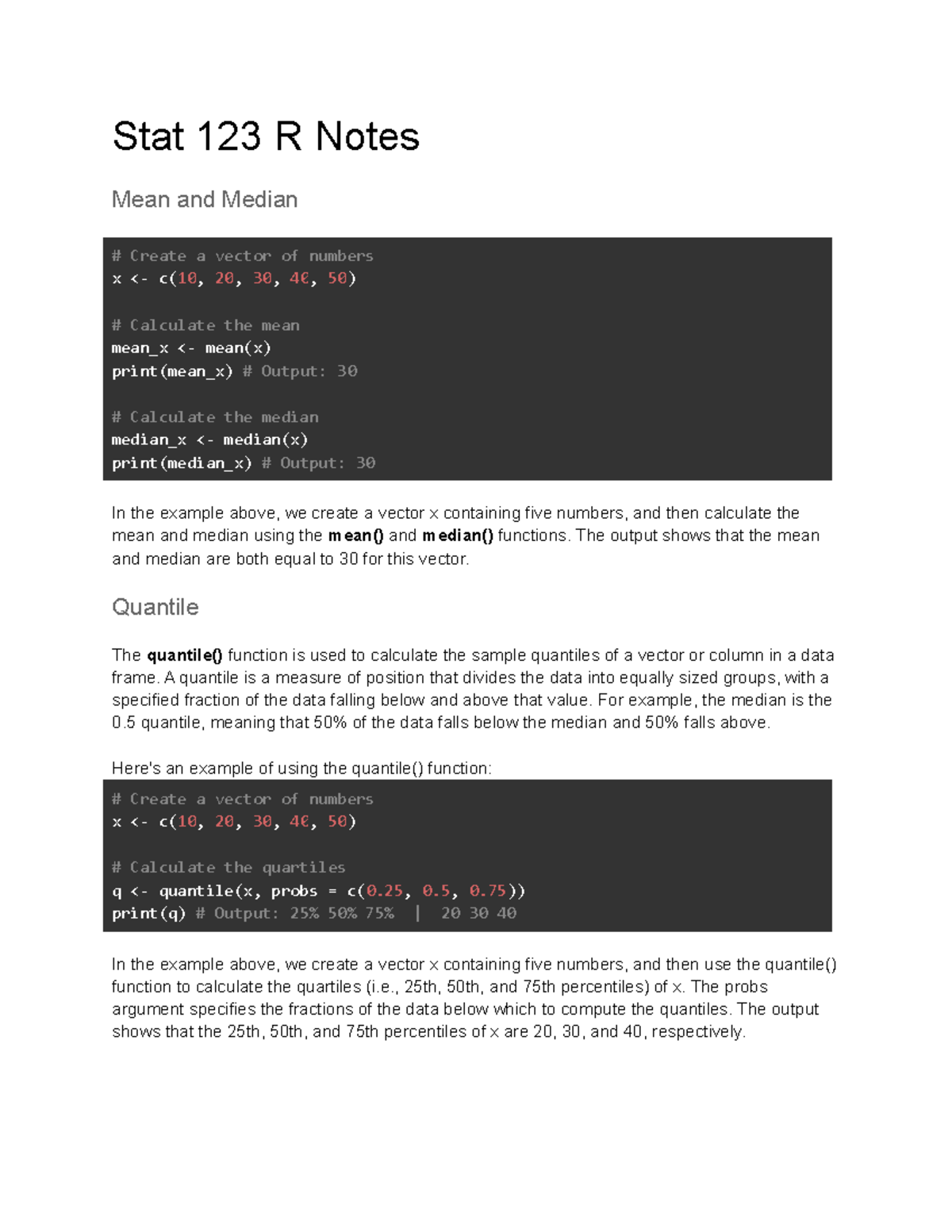 Stat 123 R Notes - fart poop shit - Stat 123 R Notes Mean and Median ...