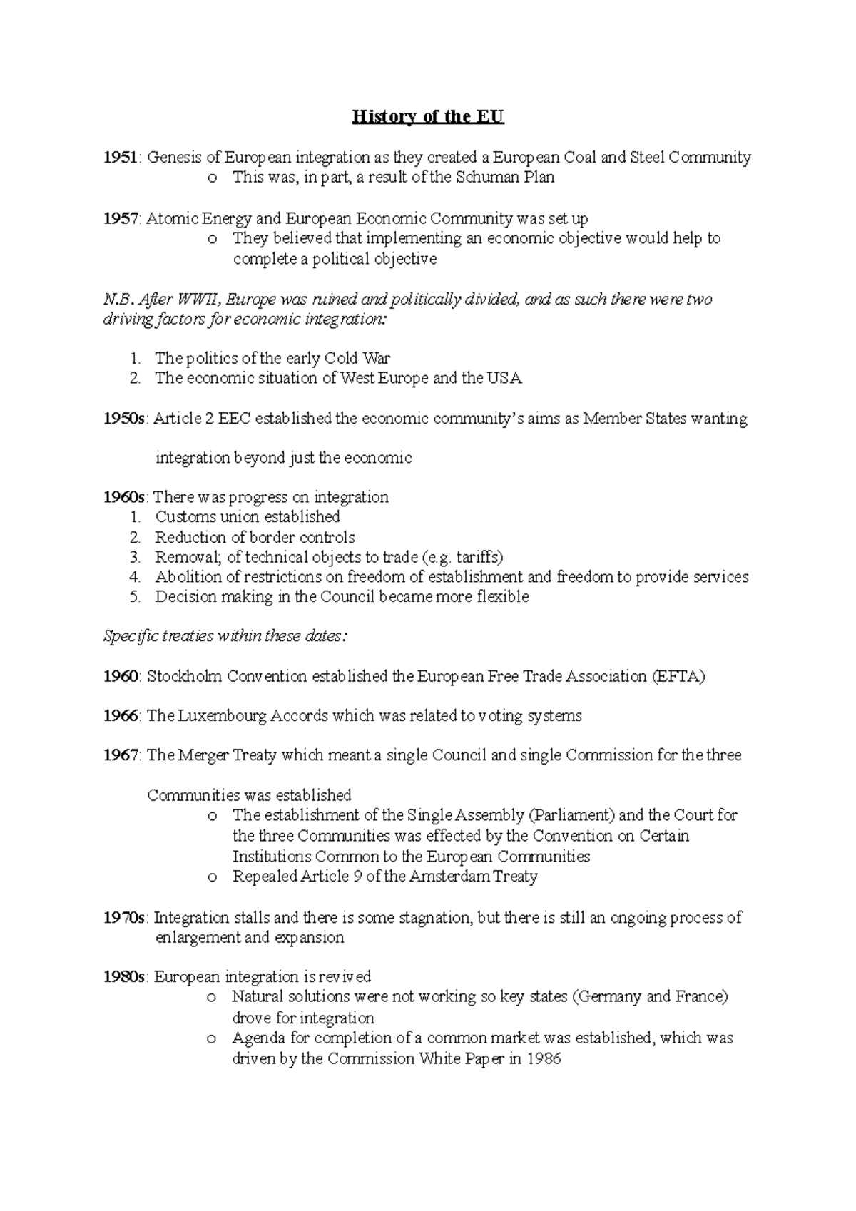 History of the EU - History of the EU 1951 : Genesis of European ...