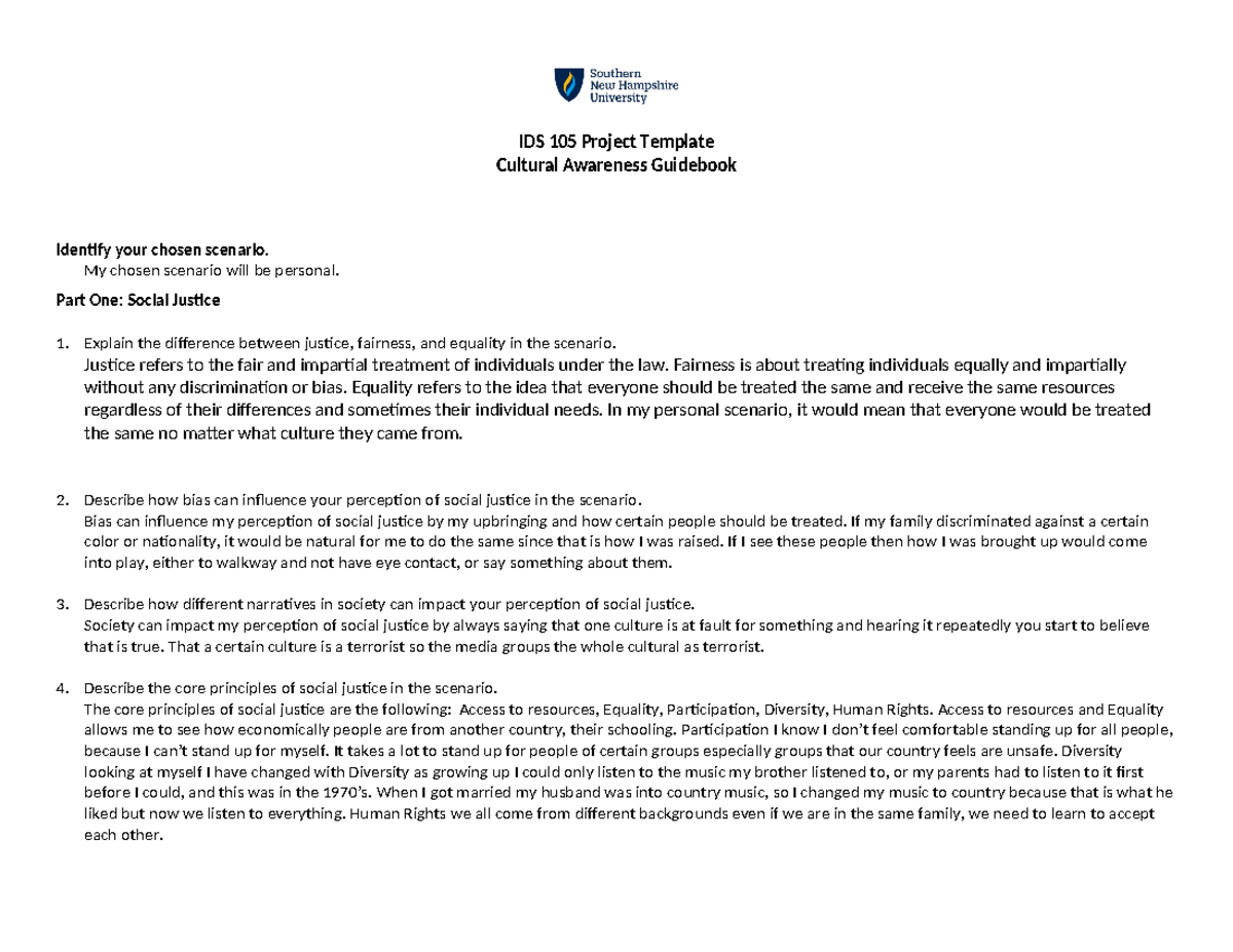 IDS 105 Project Template module 4-1 - IDS 105 Project Template Cultural ...