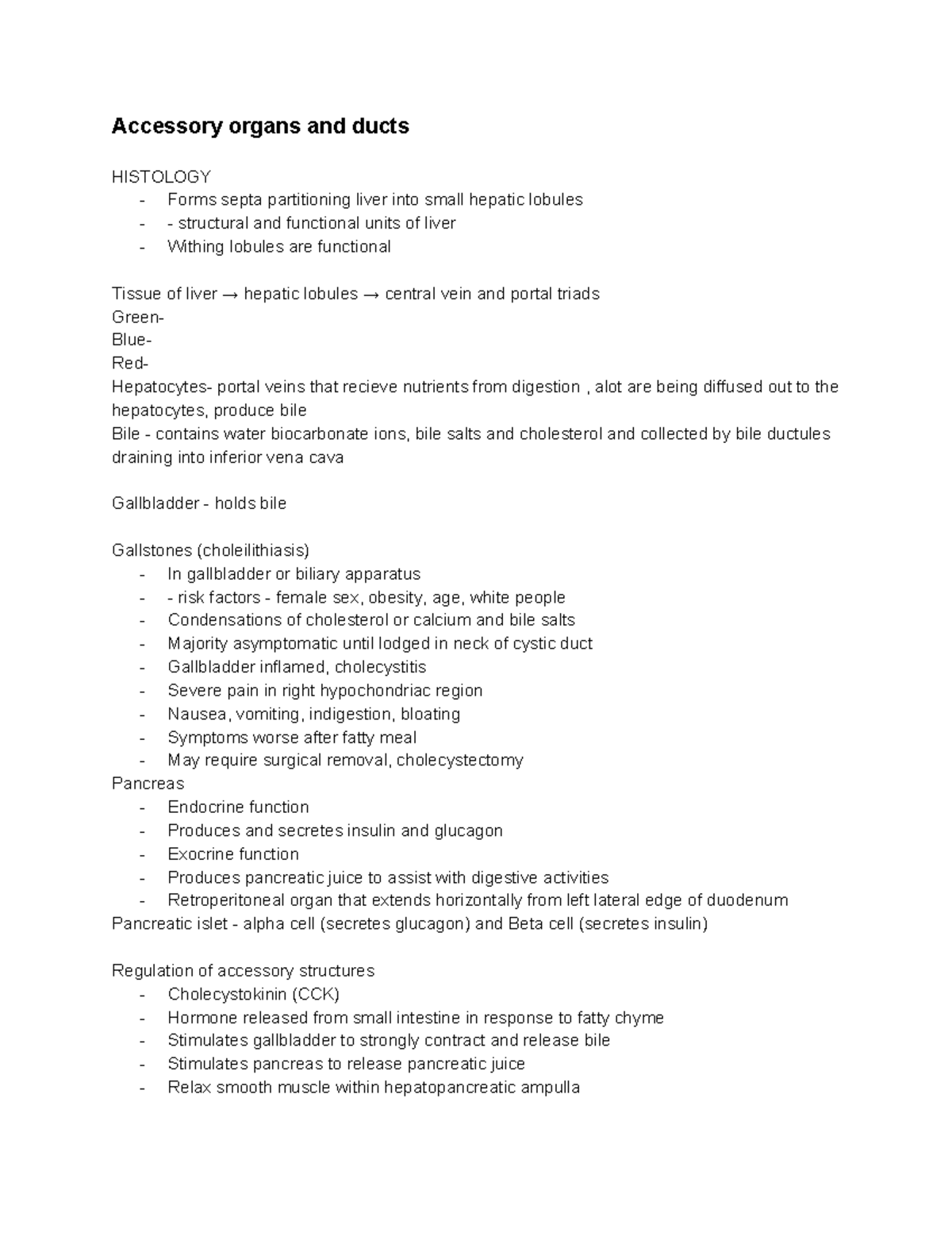 Bio 2010 lecture 11%2F07%2F18 - Accessory organs and ducts HISTOLOGY ...