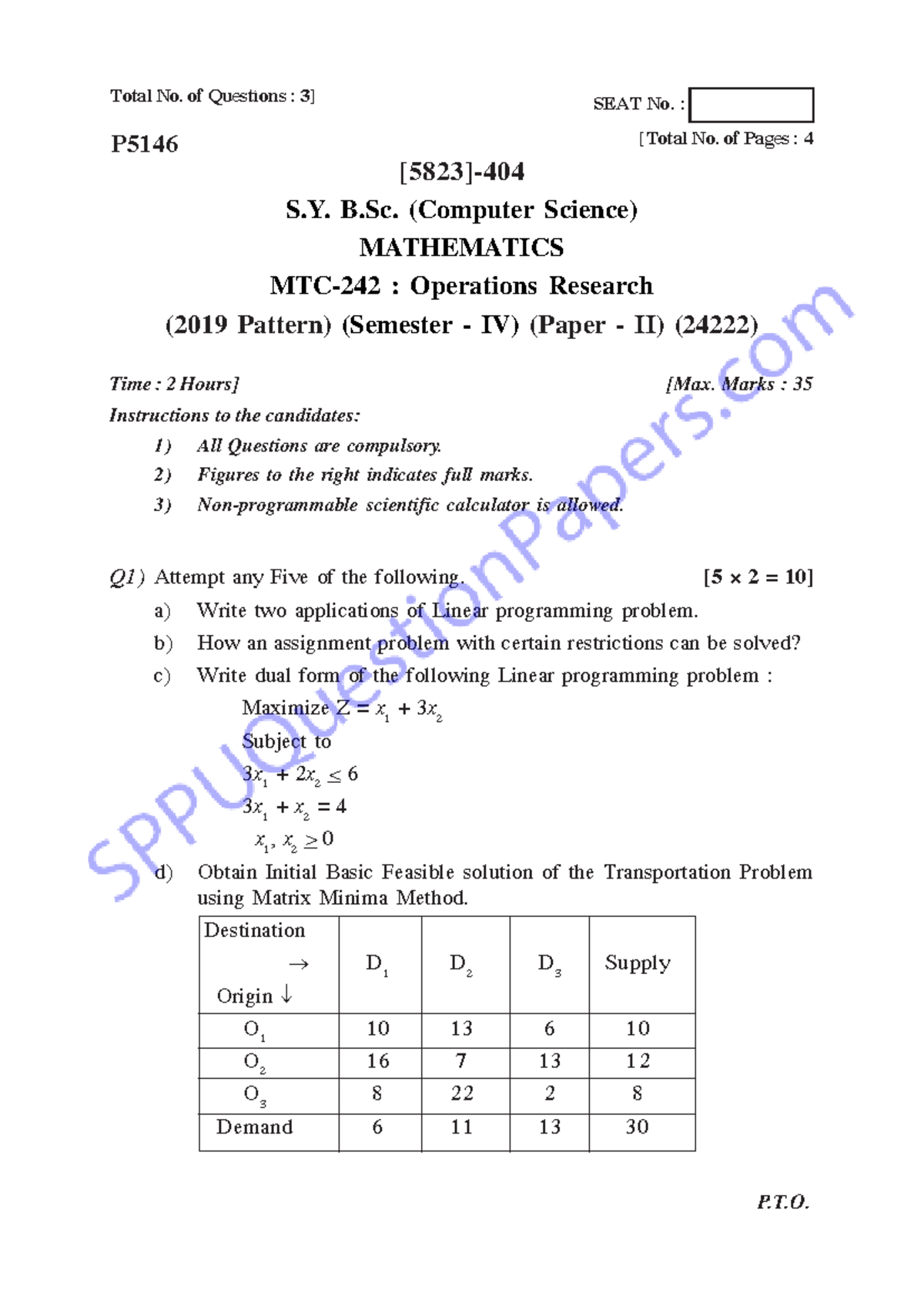 Bsc bsc-cs-mathematics semester-4 2022 april operations-research-2019 ... Bsc bsc-cs-mathematics semester-4 2022 april operations-research-2019 ...