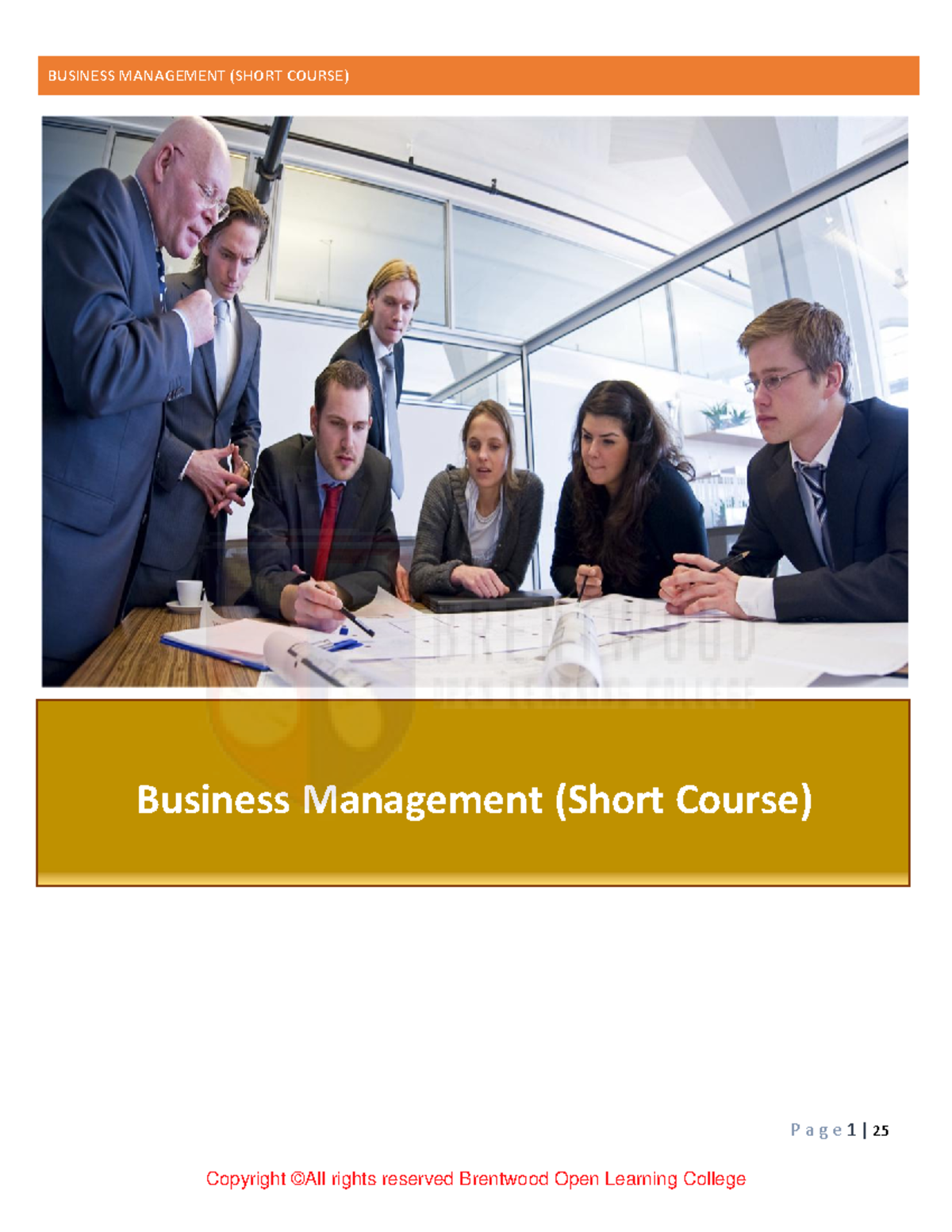 1544023943 Business Management Short Course - P a g e 1 | 25 Business ...