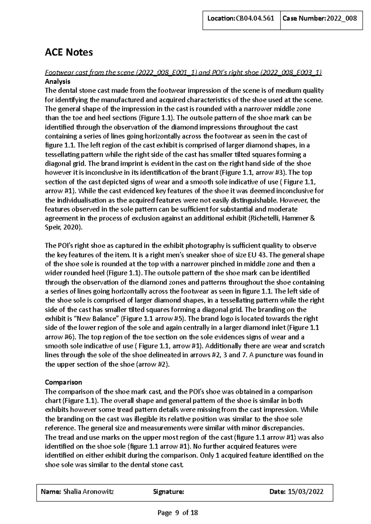 Ace notes - ACE Notes Footwear cast from the scene (2022_008_E001_1 ...