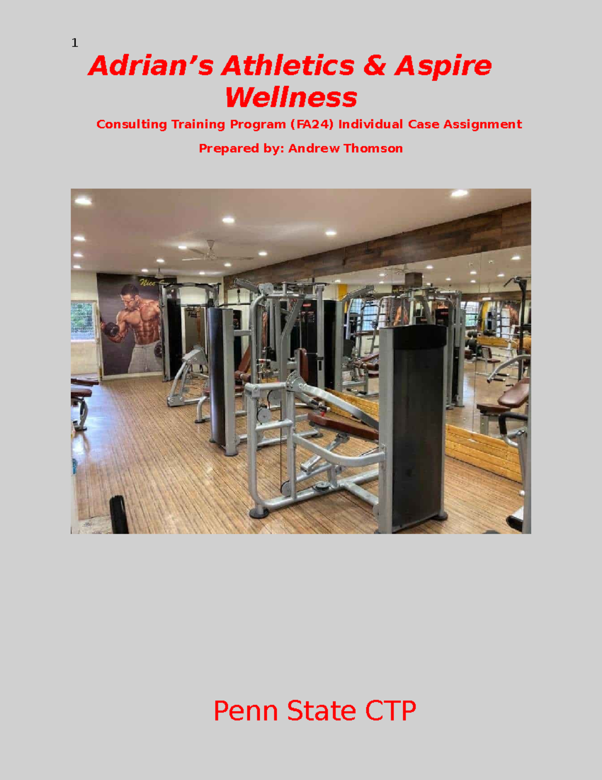Consulting Training Program - Adrian’s Athletics & Aspire Wellness ...