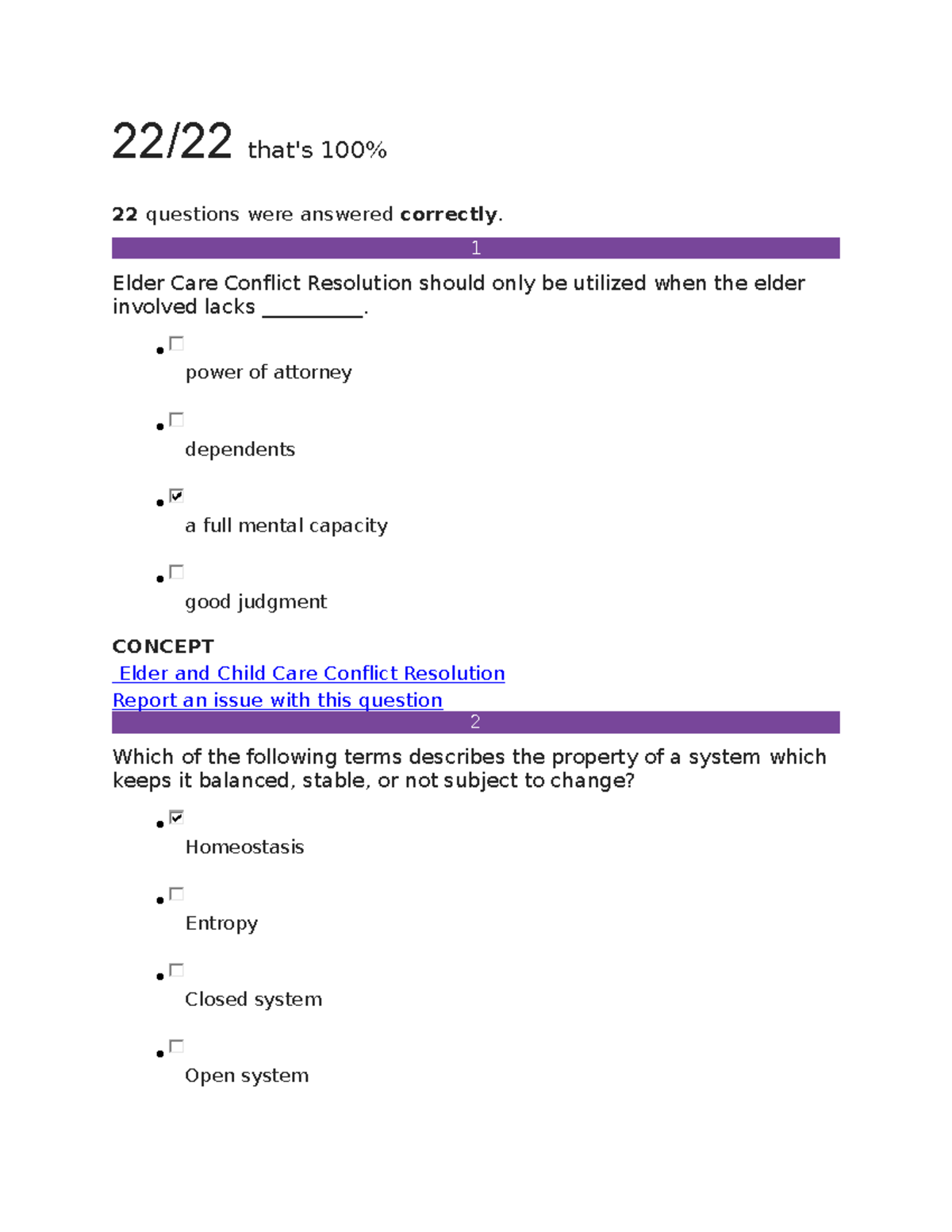 Milestone 5 - homework - 22/22 that's 100% RETAKE 22 questions were answered correctly. 1 Elder ...