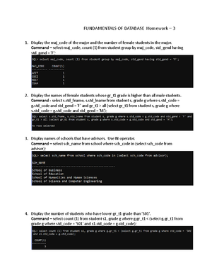 ISAM5331 5333 a - Practice questions for PLSQL - ISAM 5331/ACCT 5334: Fundamentals of Database ...