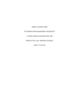 Mod 3 HR Inbox - Module 3-2 HR Inbox Anny Carpenter SNHU HRM 400 ...