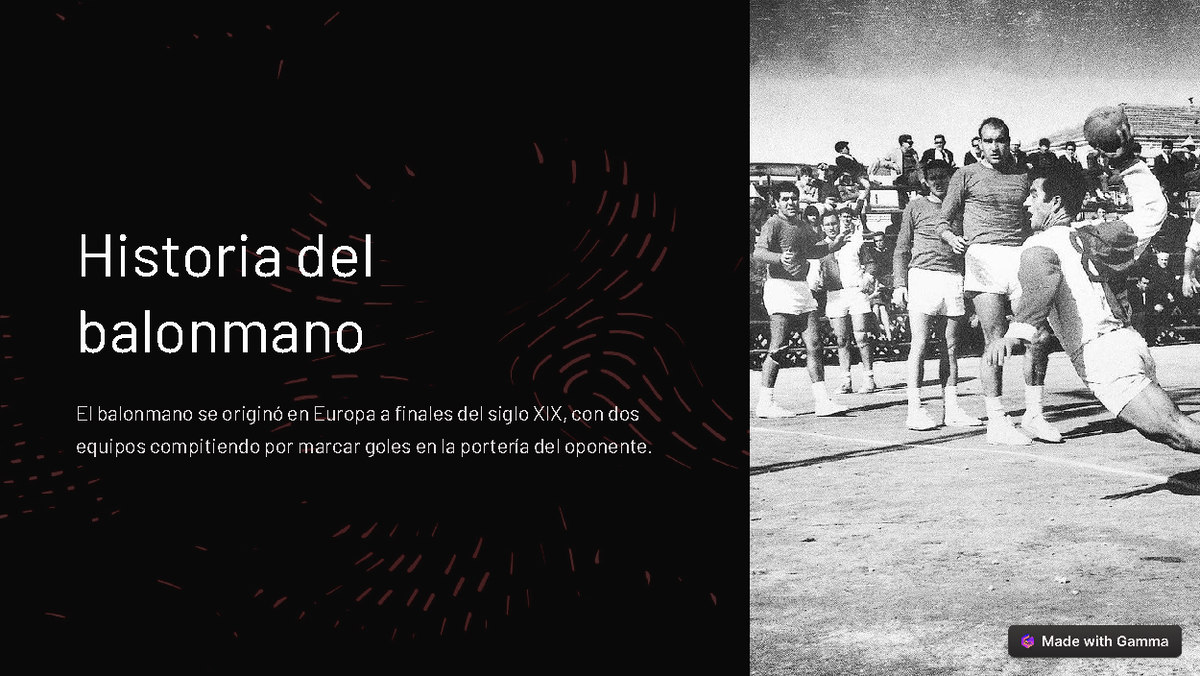 Historia-del-balonmano - Historia del balonmano El balonmano se originó en Europa a finales del ...