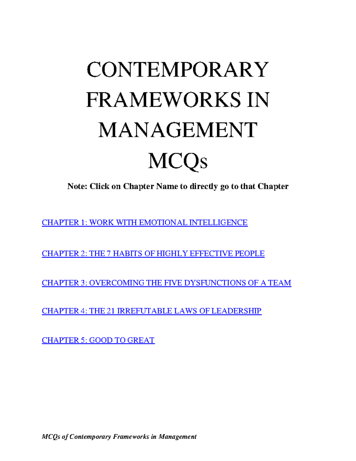 MCQS CFM - MCQ pdf of all units of CFM subject of MBA 1st year 2nd ...