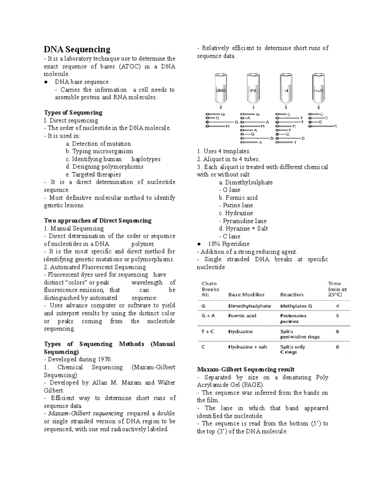 DNA Sequencing - DNA Sequencing It is a laboratory technique use to ...