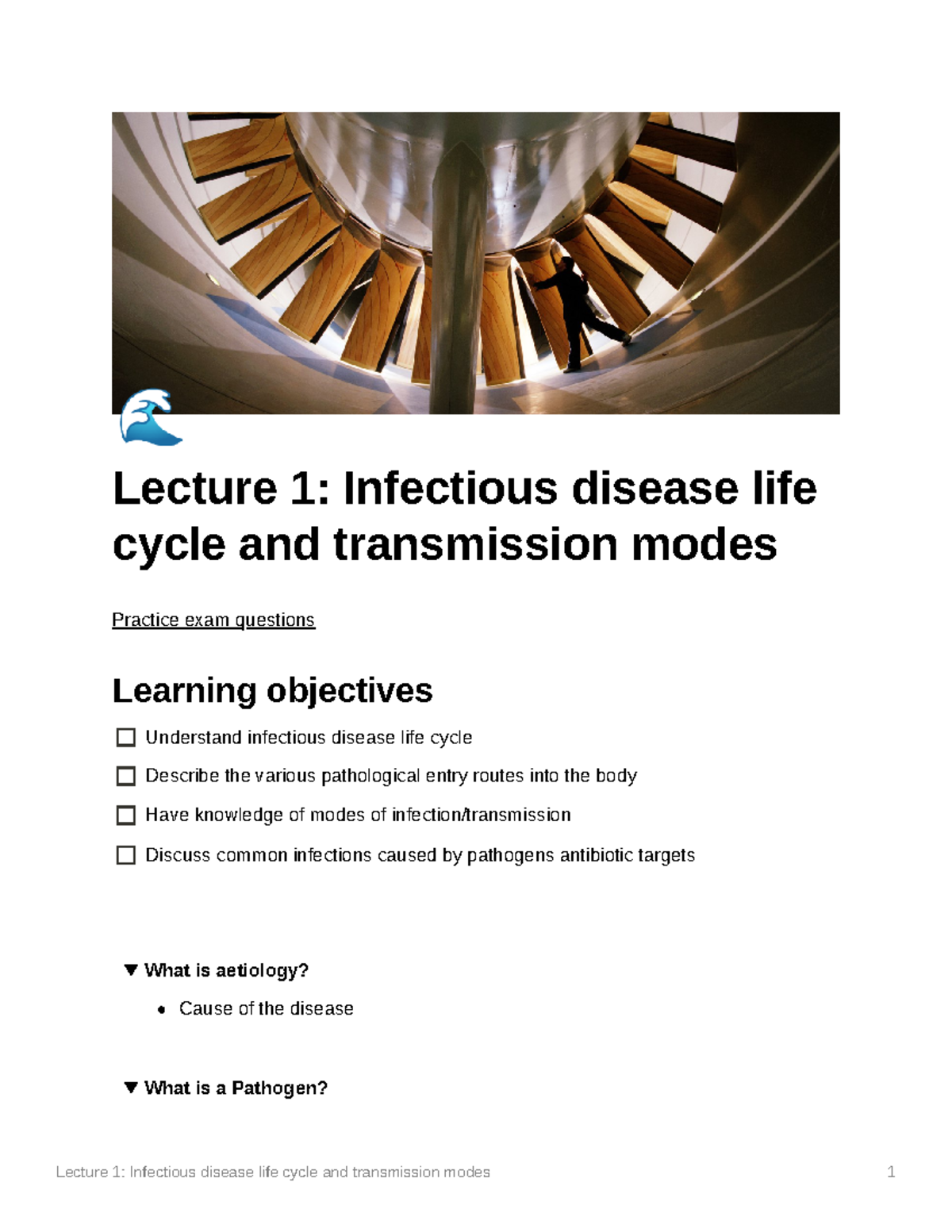 Lecture 1 Infectious disease life cycle and transmission modes ...
