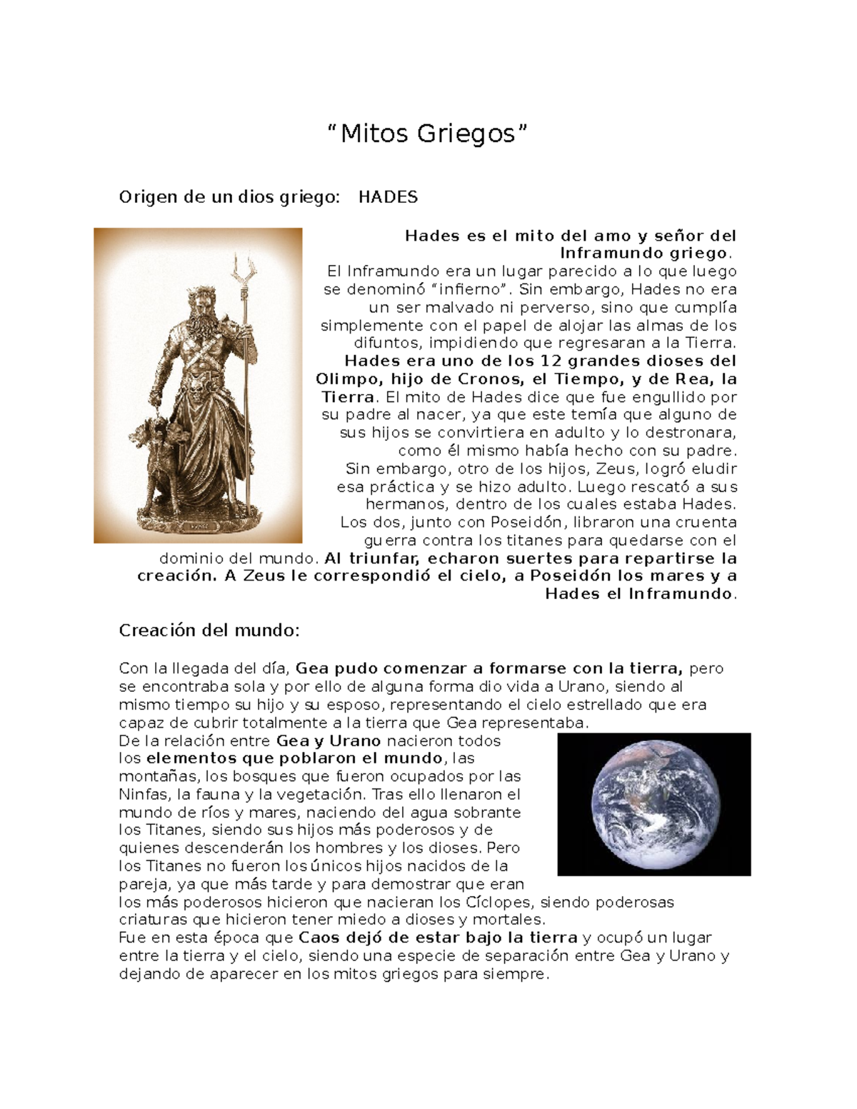 Mitos Griegos - aseryuiop - “Mitos Griegos” Origen de un dios griego ...