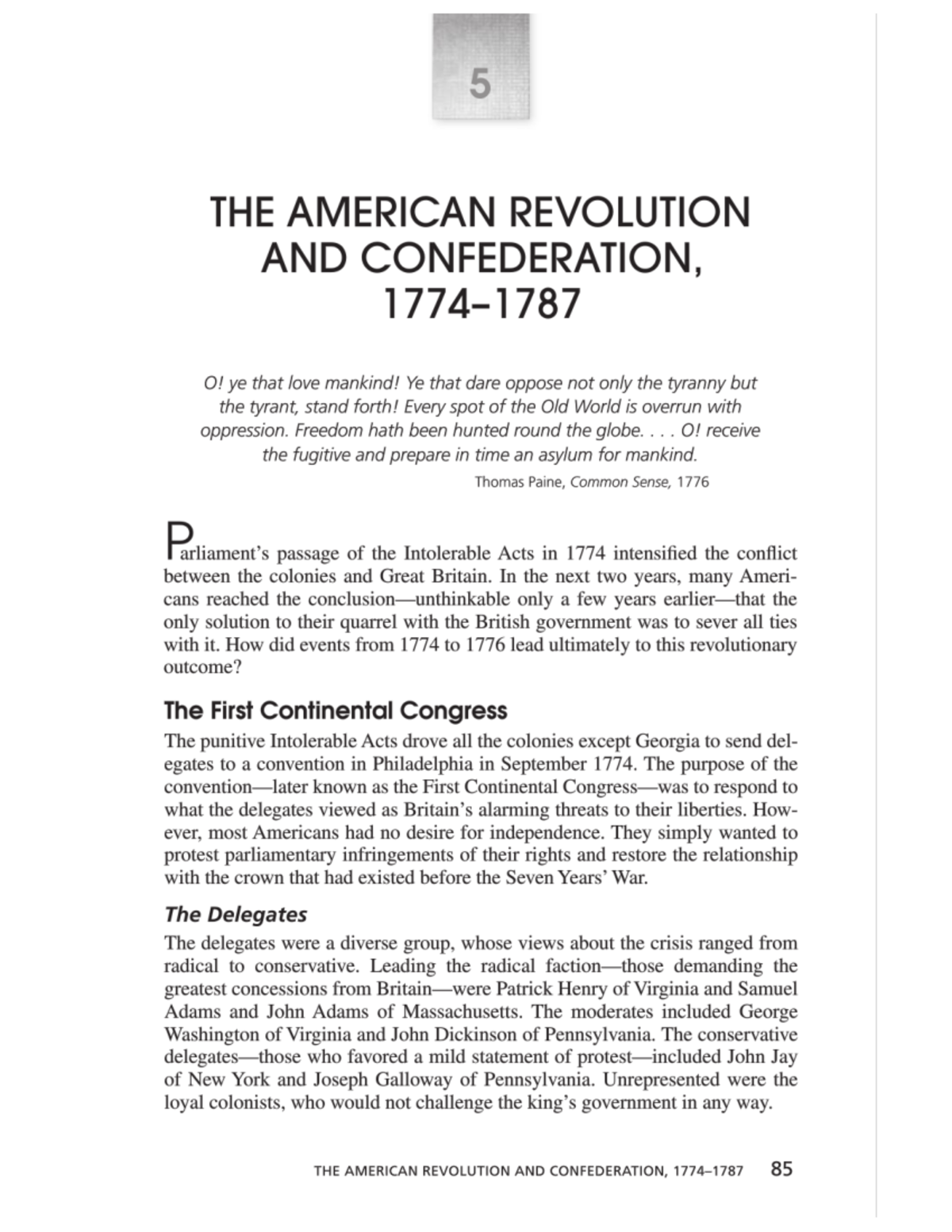 Chapter 5 - US Hist American Revolution and Confederation - HIST 3301 ...