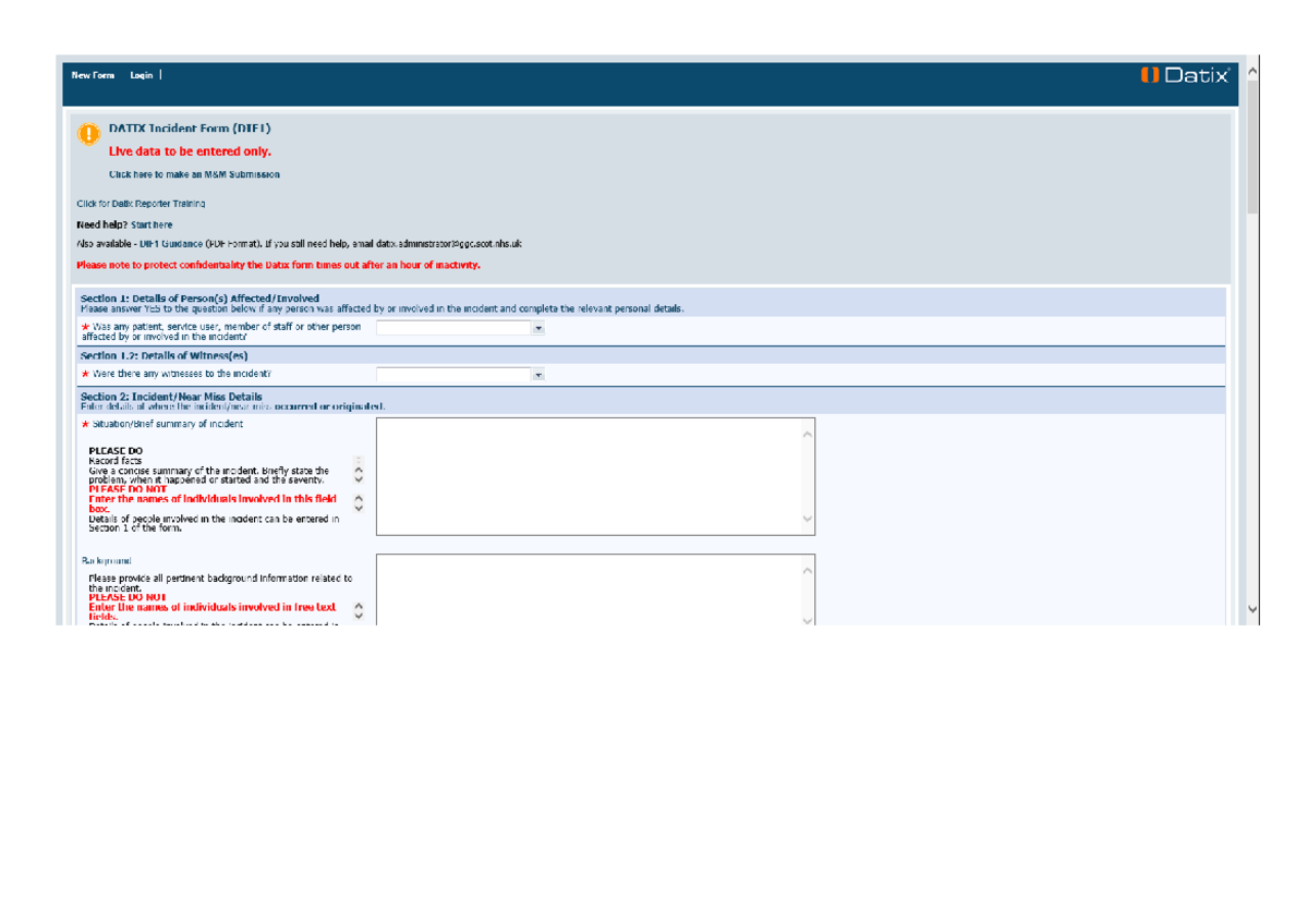 19. Blank datix - resilience in health - MMN324026 - Studocu