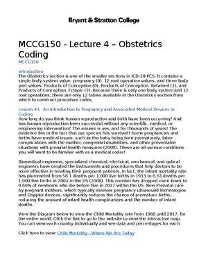 MCCG150 - Lecture 5 - Coding for Placement Administration Measurement and Monitoring Sections ...