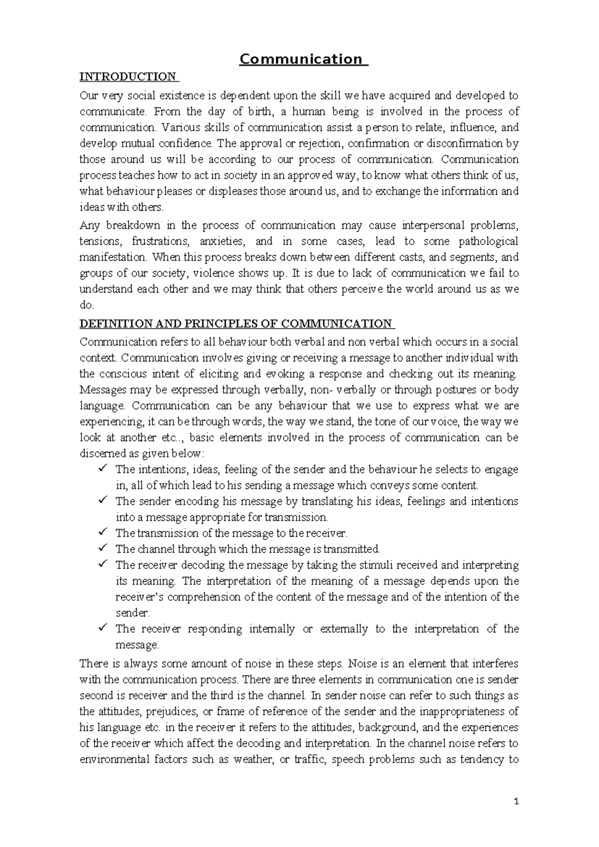 Communication Assignment - Communication INTRODUCTION Our very social ...