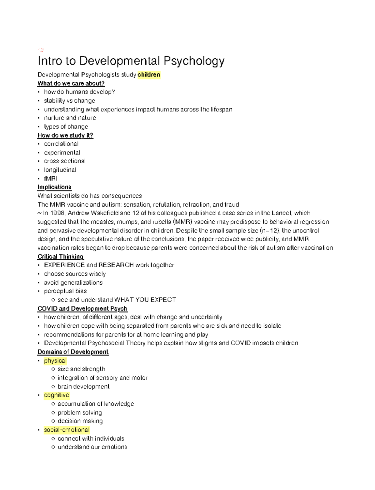 Intro Developmental Theories - Intro to Developmental Psychology ...