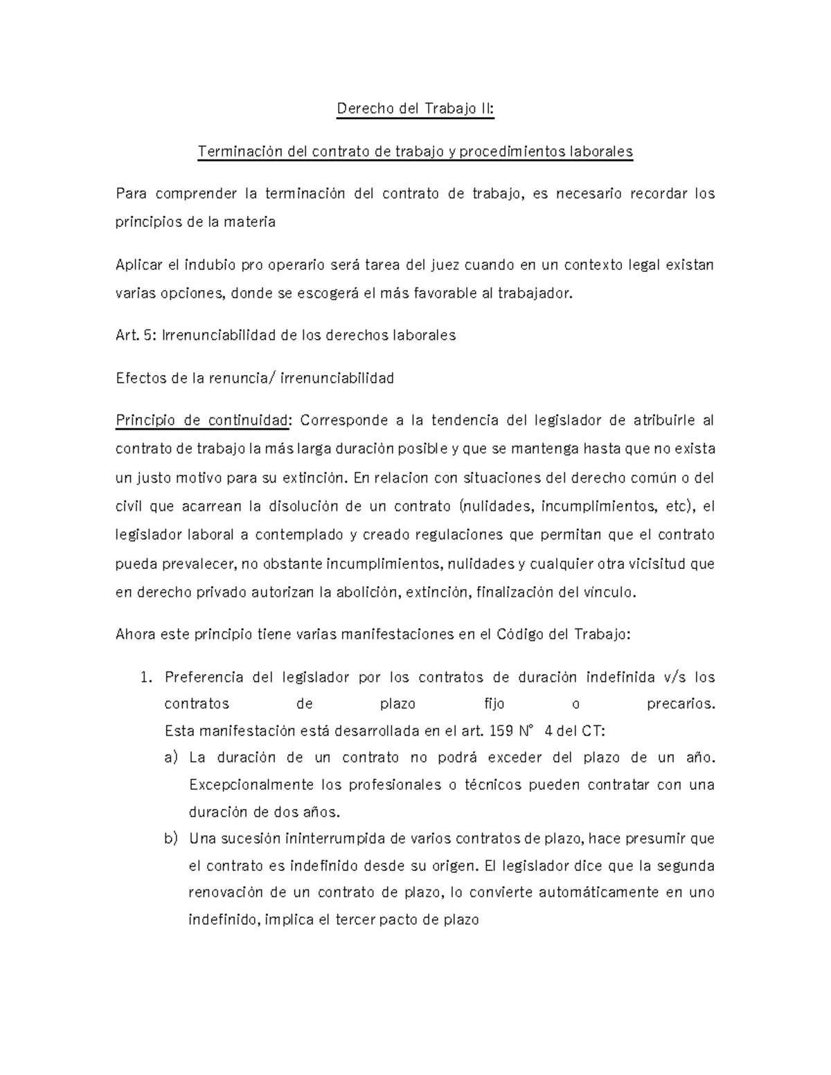 Introducción termino de la relación laboral - Warning: TT: undefined function: 3 Warning: TT ...