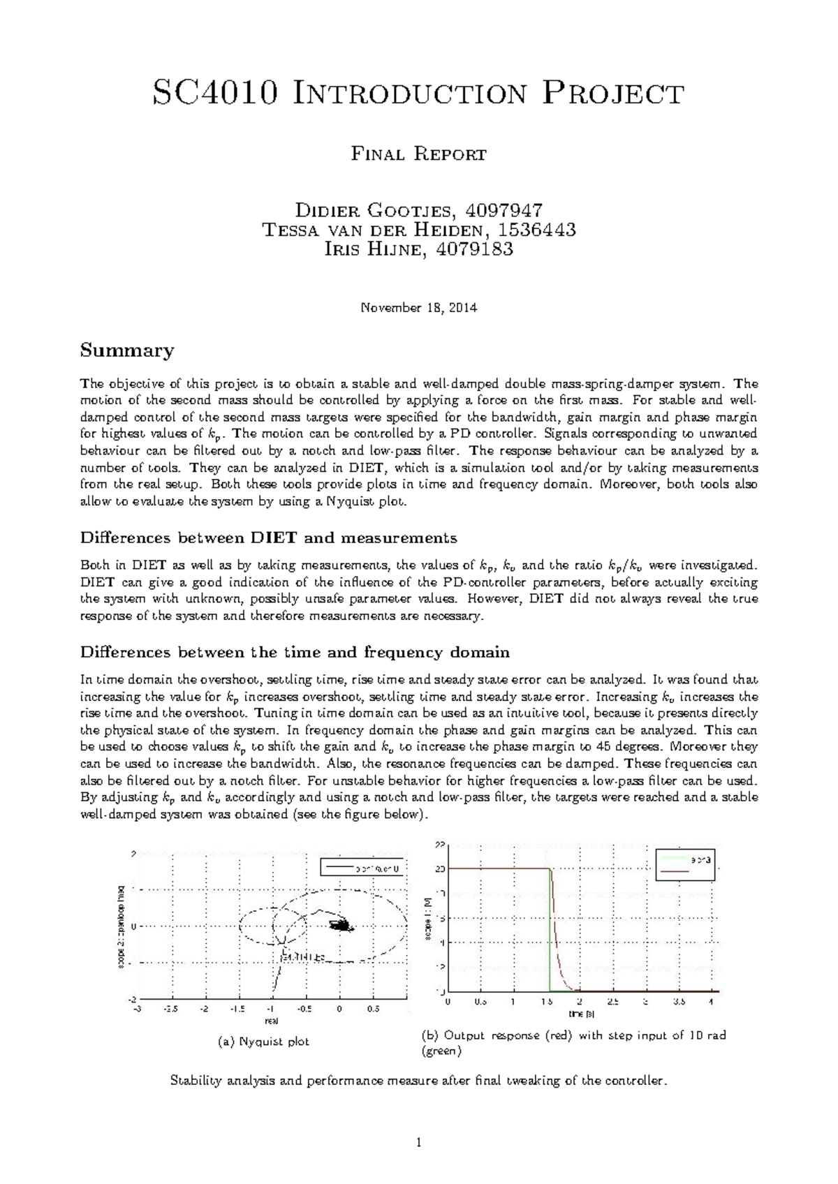 Finalreport - Introductie project opdracht - SC4010 Introduction ...