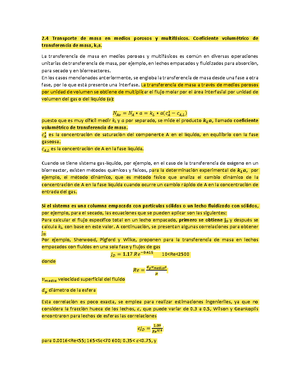 Analogías DE Reynolds, Chilton- Colburn, Factores JH y JD OUII ...