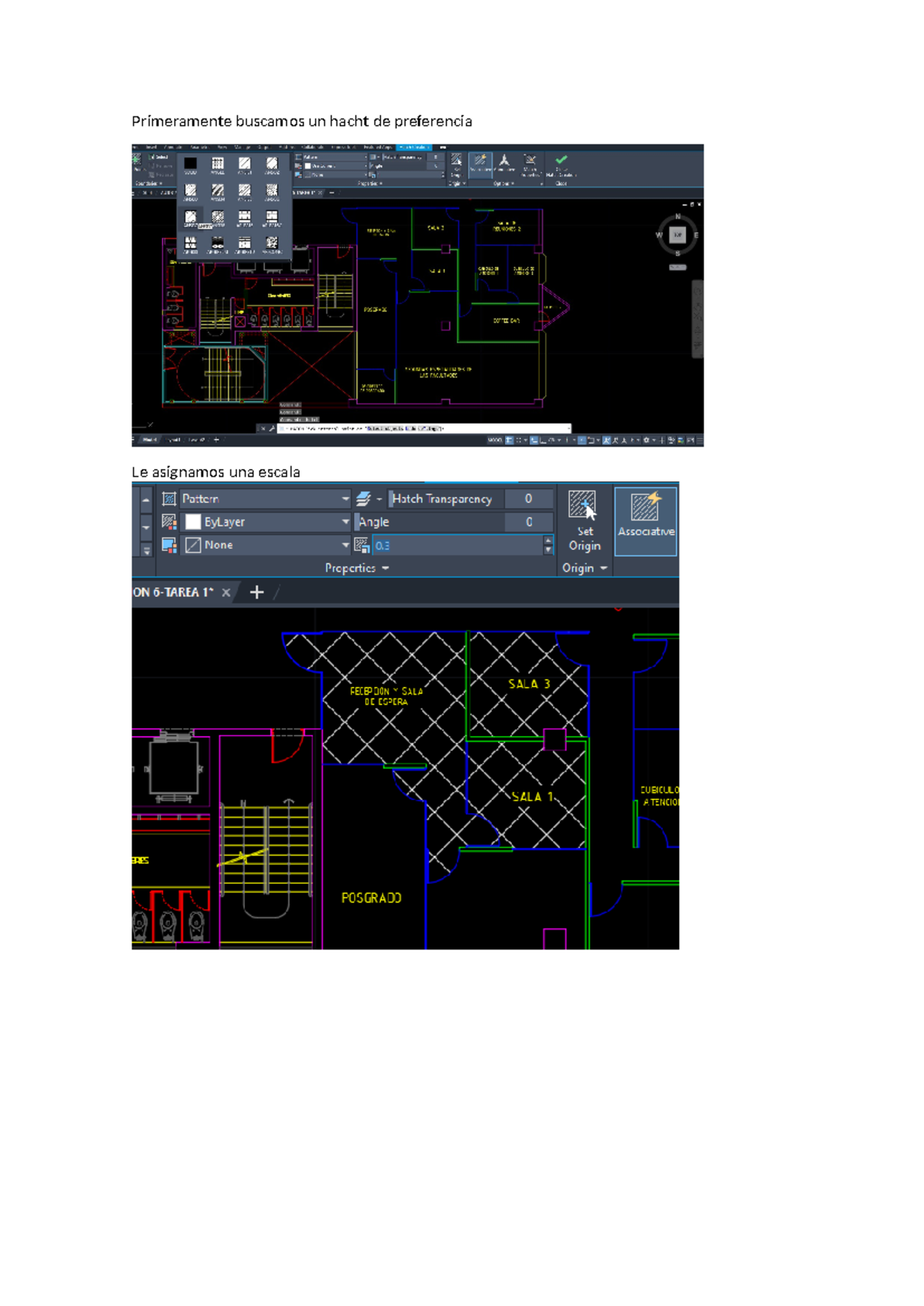 Sustentacion del trabajo S6 - Autocad - Primeramente buscamos un hacht de preferencia Le ...