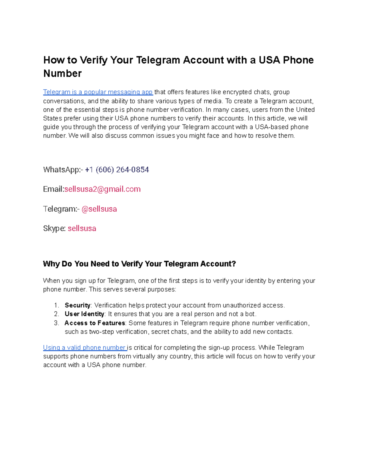 Verify Your Telegram Account with a USA Phone Number - How to Verify ...