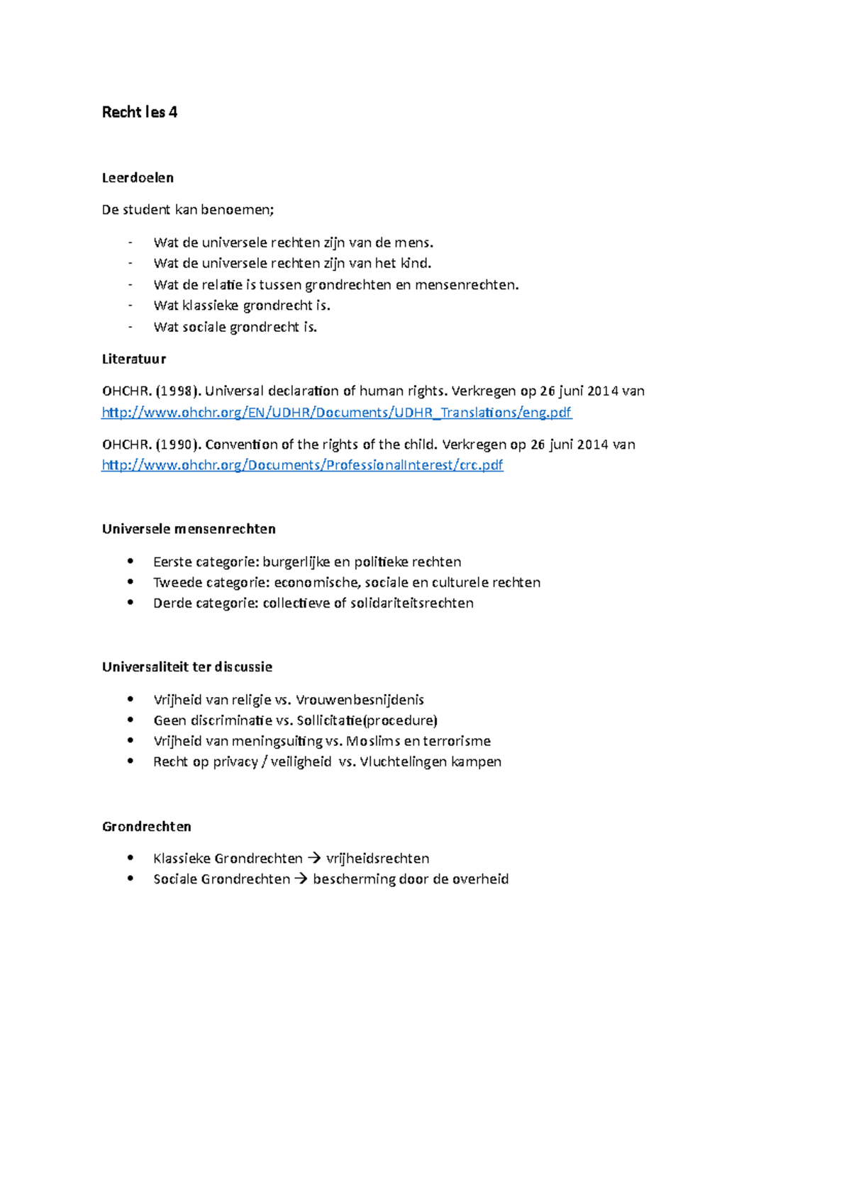 Recht les 4 - Samenvatting Beroep - Recht les 4 Leerdoelen De student ...