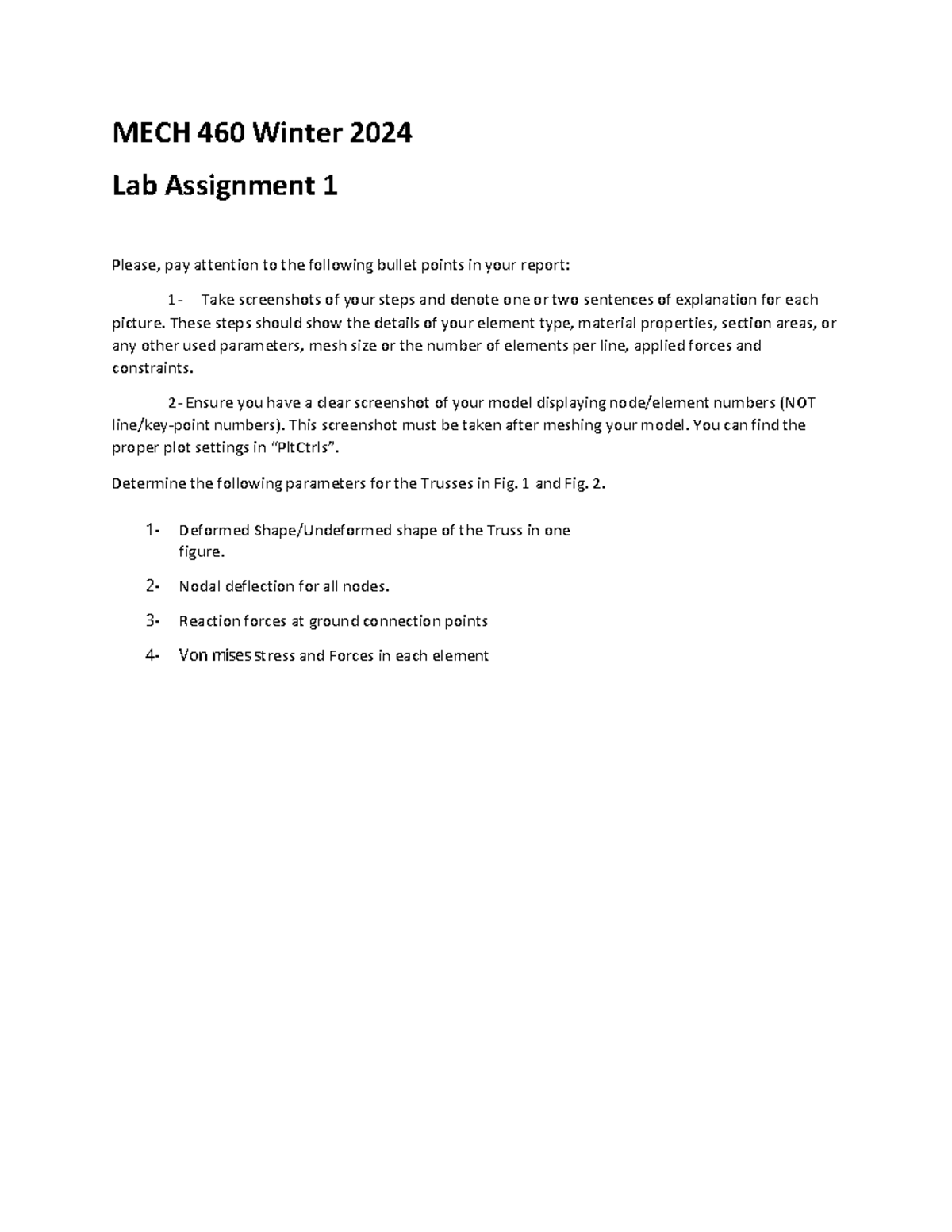 Lab1 2024-01-24 16 35 33 - MECH 460 Winter 202 4 Lab Assignment 1 ...