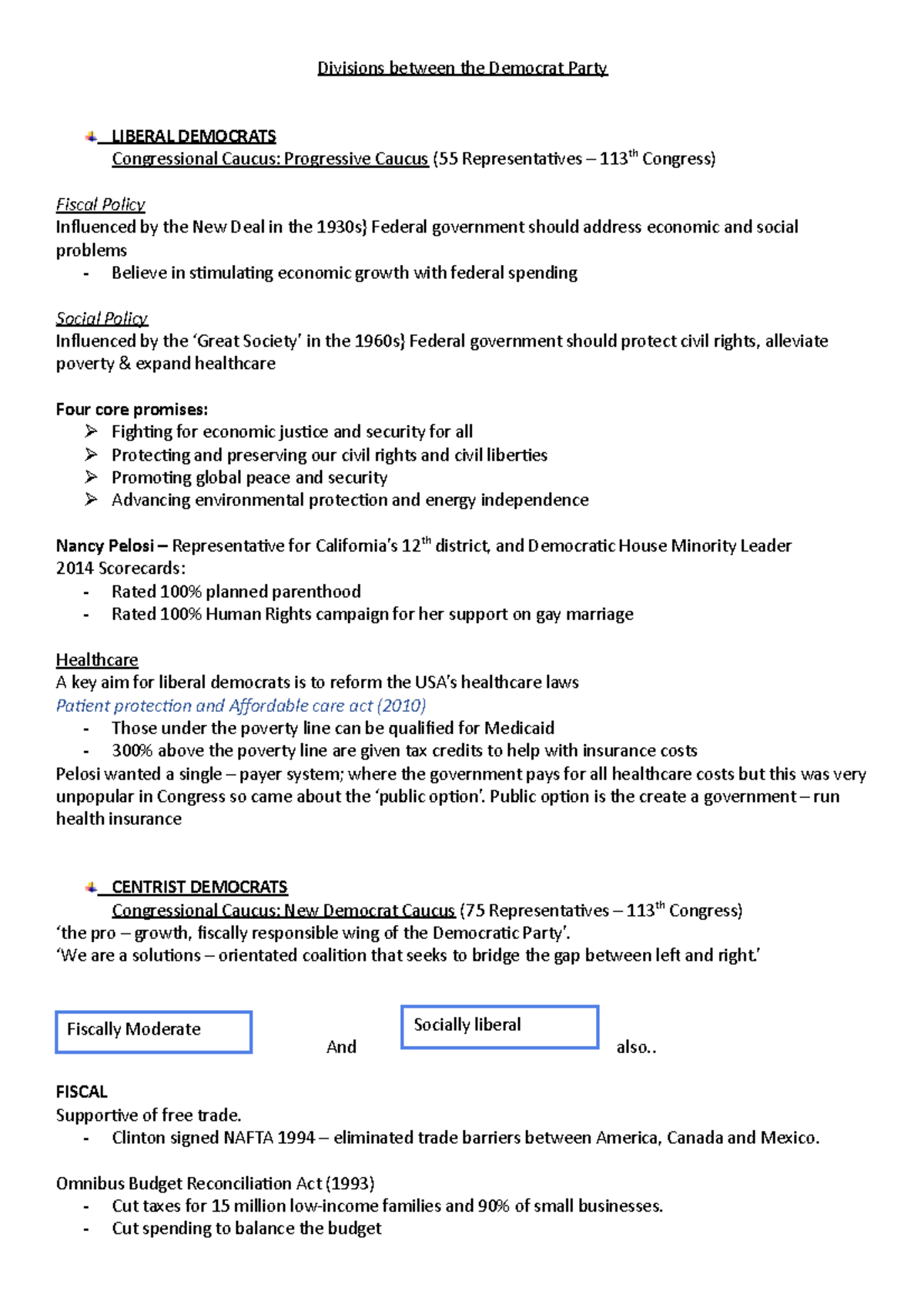 Divisions between the Democrat Party - Divisions between the Democrat ...