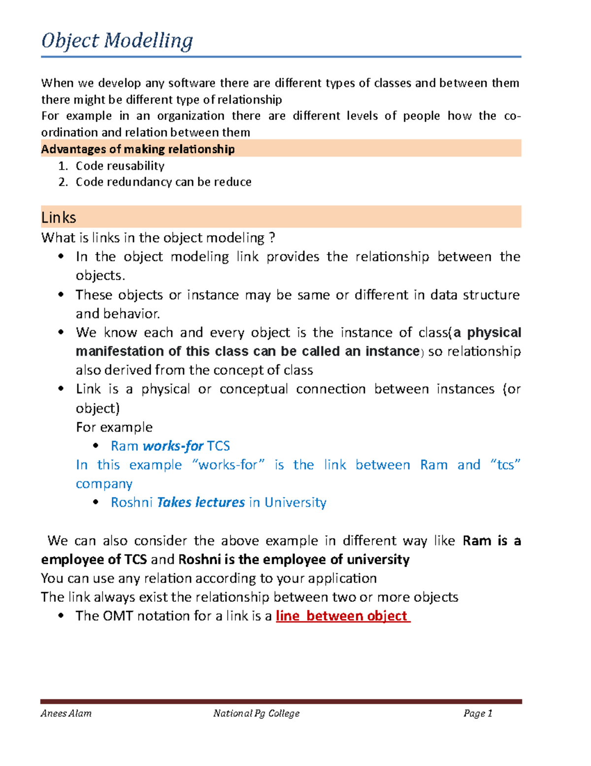 Object Modelling Inheritance And Association Object Modelling When We Develop Any Software