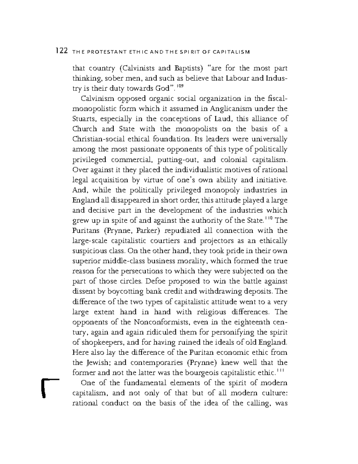 Weber - Protestant Ethic and Spirit of Capitalism - excerpt 122-25 ...