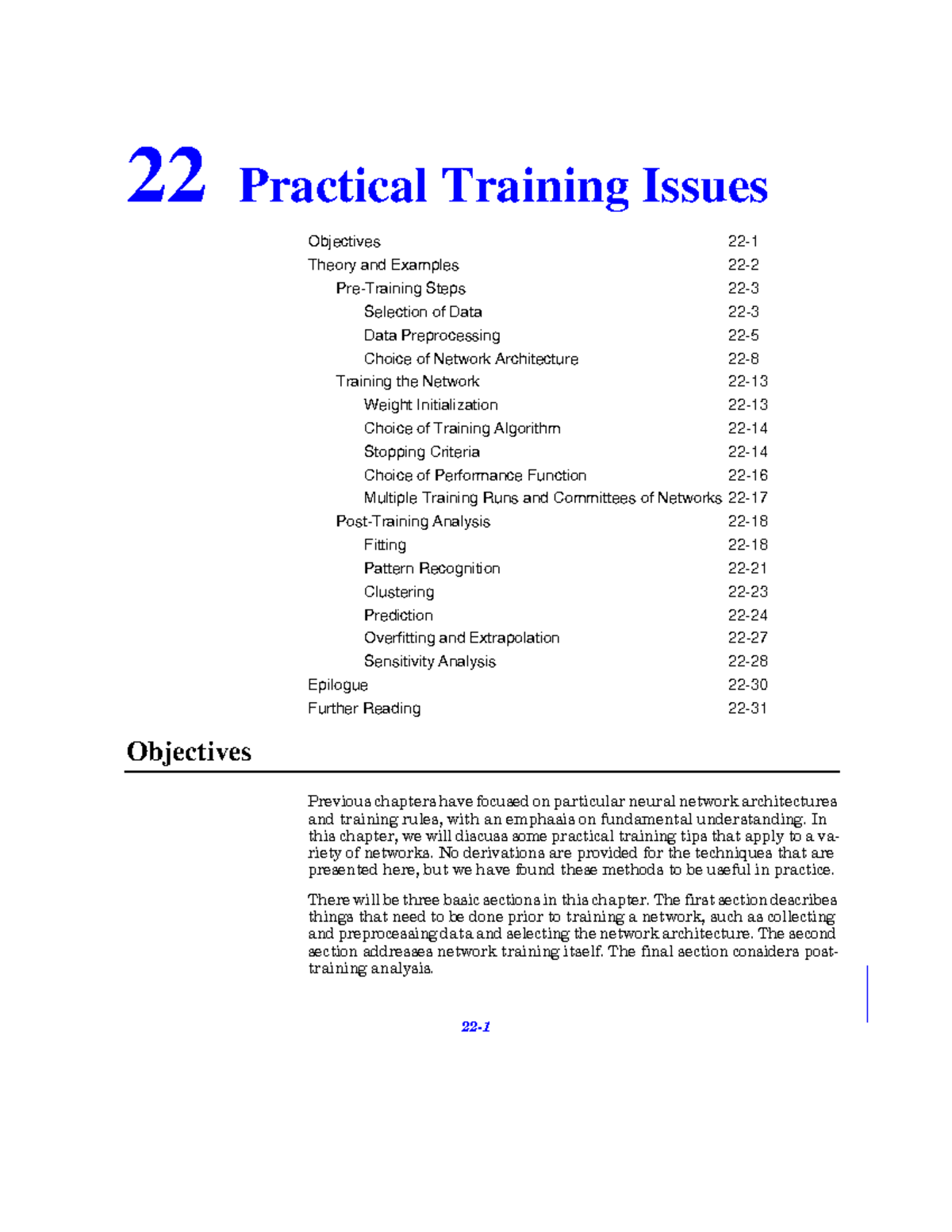 ANN UNIT 5 Txtbook - ann materials - Objectives 22 22 Practical Training Issues Objectives 22 ...