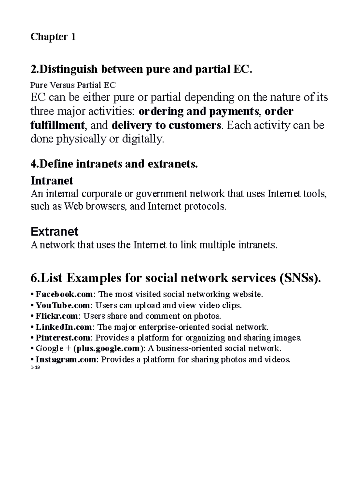 E commerce - 2 between pure and partial EC. Pure Versus Partial EC EC ...