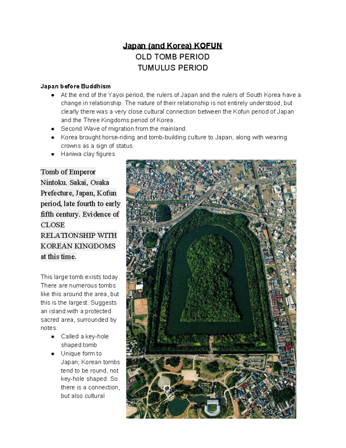 Japan (and Korea) Kofun period - Japan (and Korea) KOFUN OLD TOMB ...