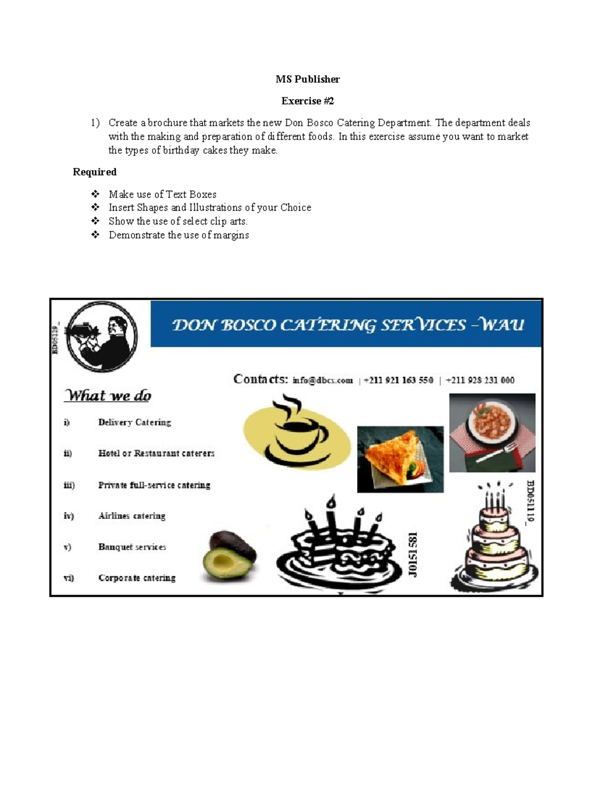 MS Publisher Excercise 2 - Information Technology - MS Publisher ...