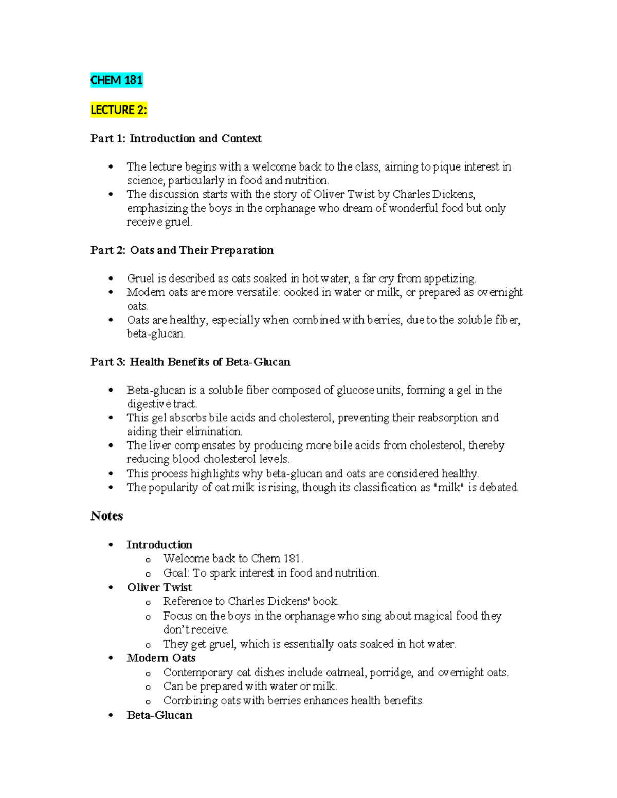 CHEM 181 Lecture 2-5 - CHEM 181 LECTURE 2: Part 1: Introduction and Context The lecture begins ...