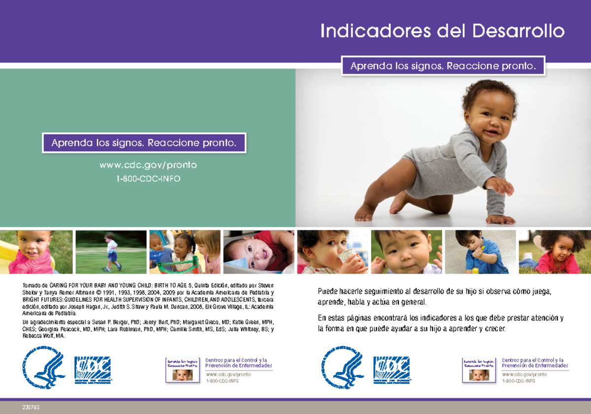 Indicadores del desarrollo CDC - ####### cdc/pronto 1-800-CDC-INFO ...
