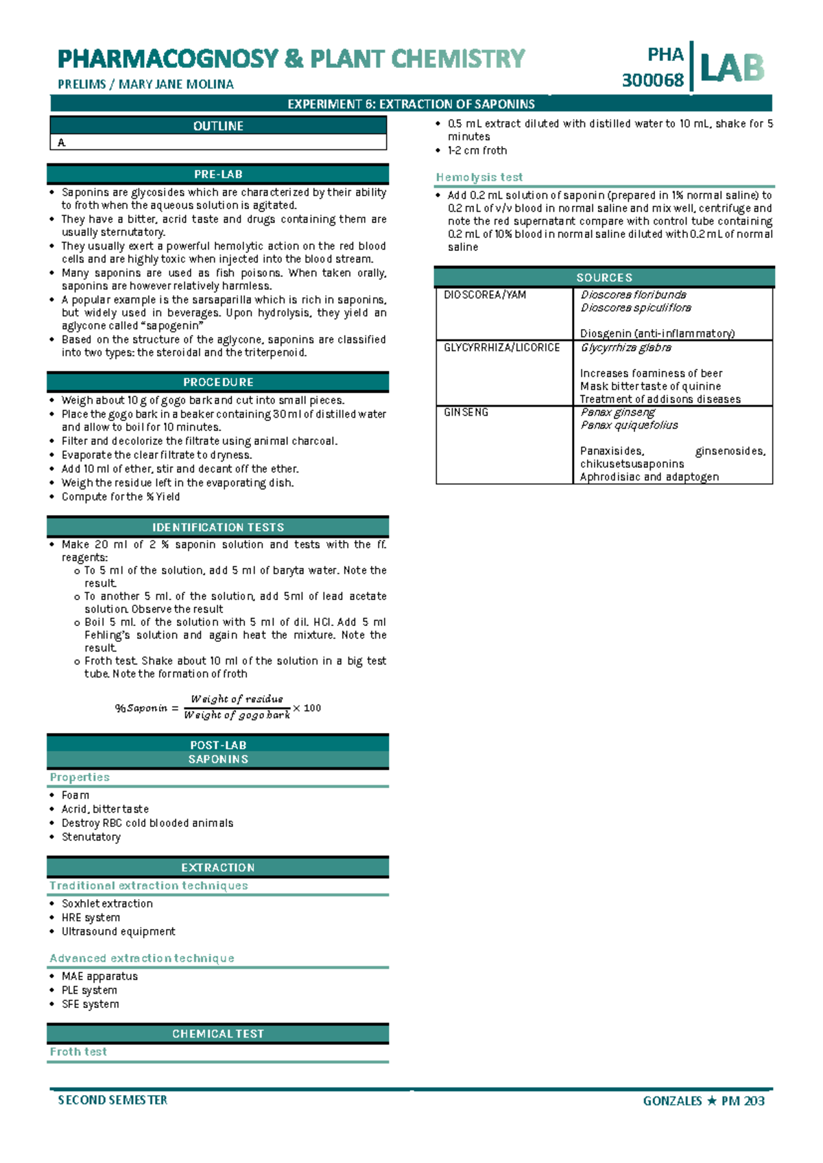 PCOG LAB EXP 6 - notes - PRELIMS / MARY JANE MOLINA 300068 LAB ...