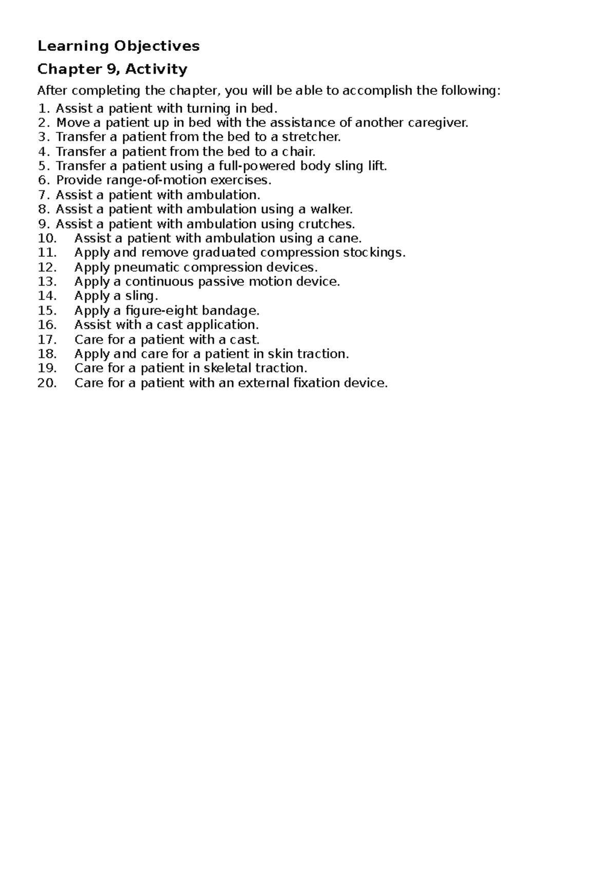 LO Chapter 09 LEARNING OBJECTIVES - Learning Objectives Chapter 9 ...
