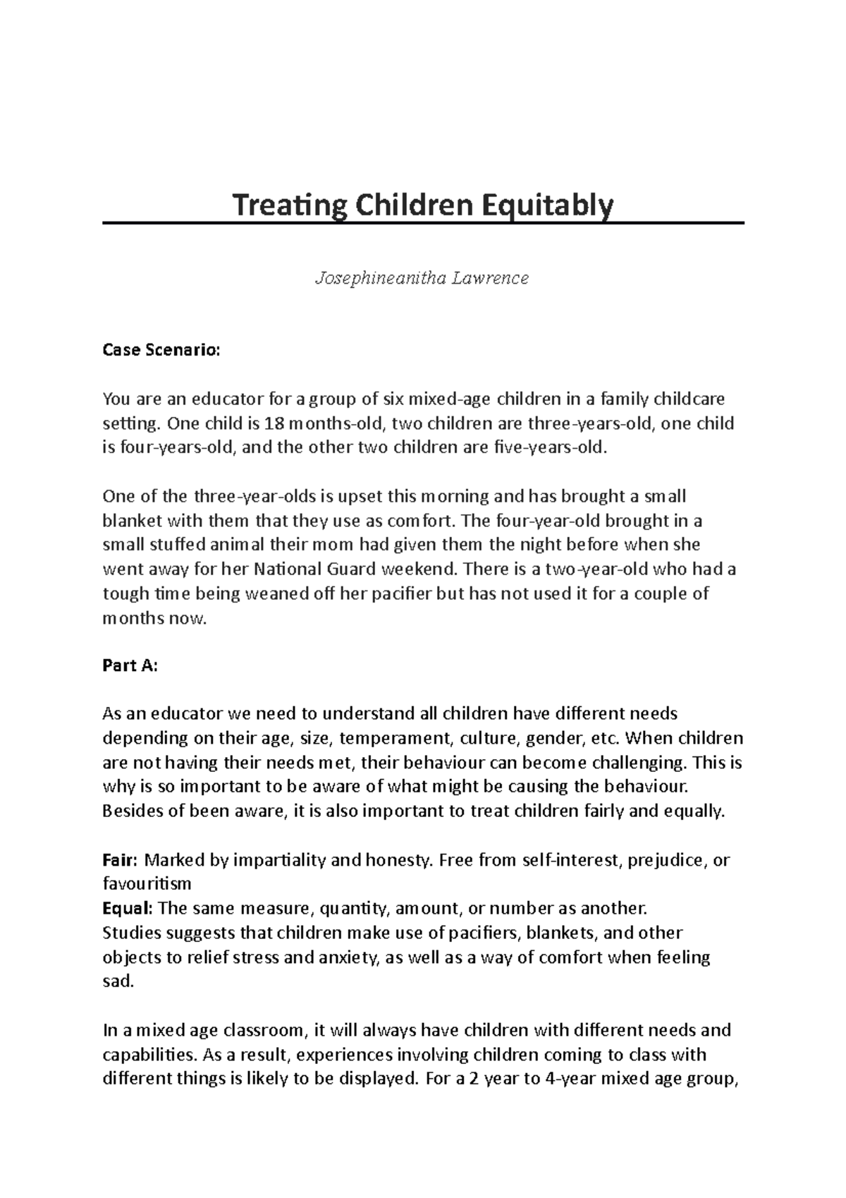 Treating Children Equitably 042923 - Treating Children Equitably ...