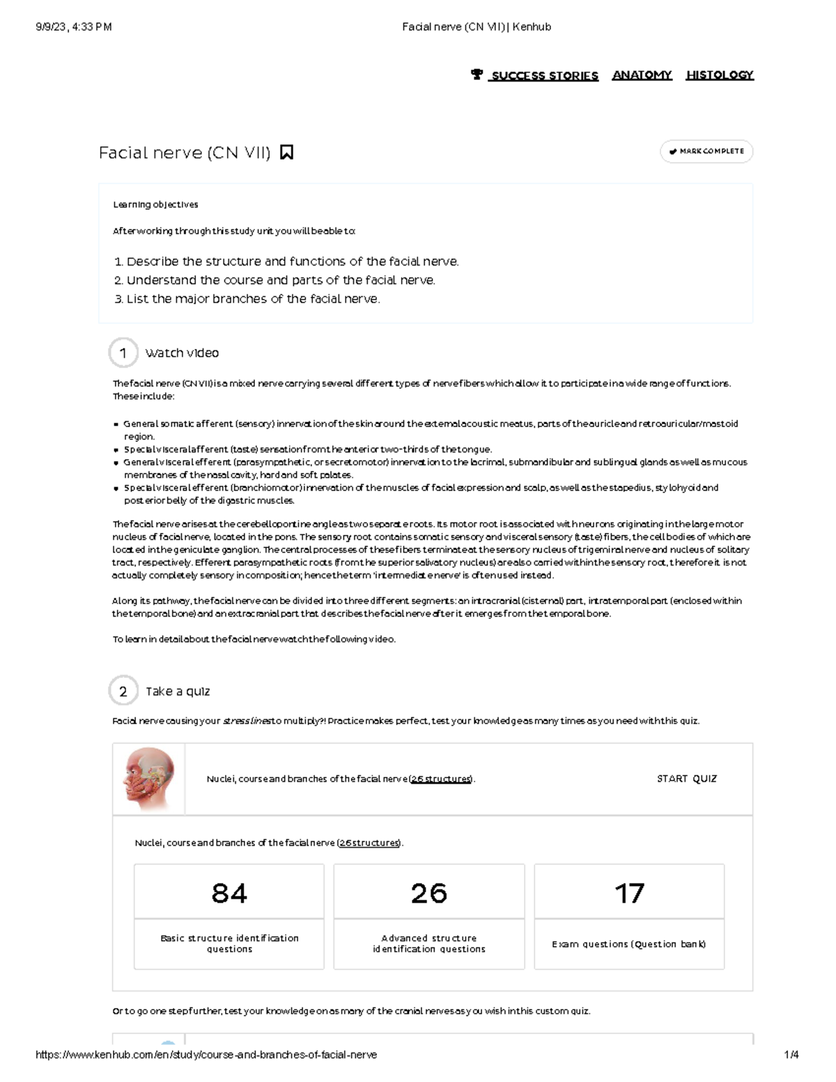 Facial nerve (CN VII) Kenhub - Facial nerve (CN VII) Learning ...