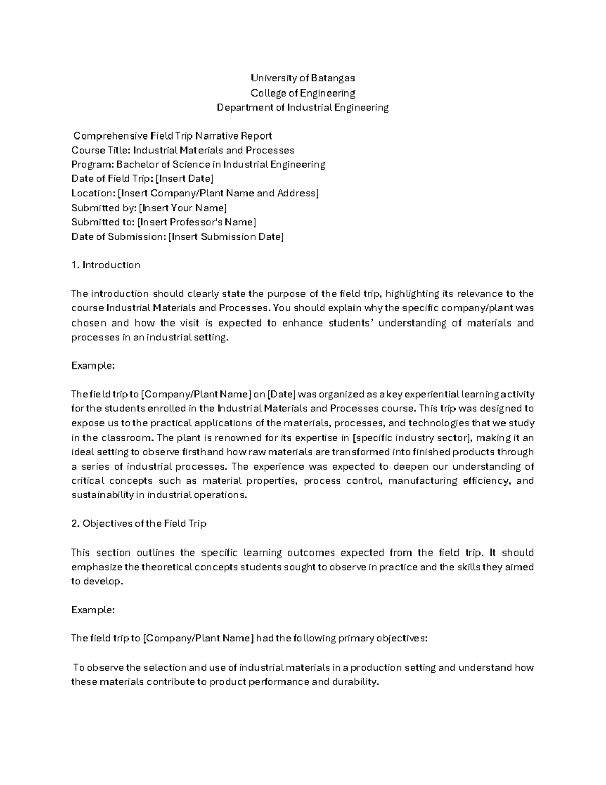 Narrative-report-template - University of Batangas College of ...