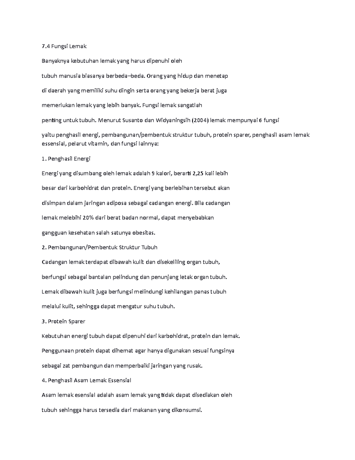 Gizi mengenai lemak - 7 Fungsi LemakBanyaknya kebutuhan lemak yang ...