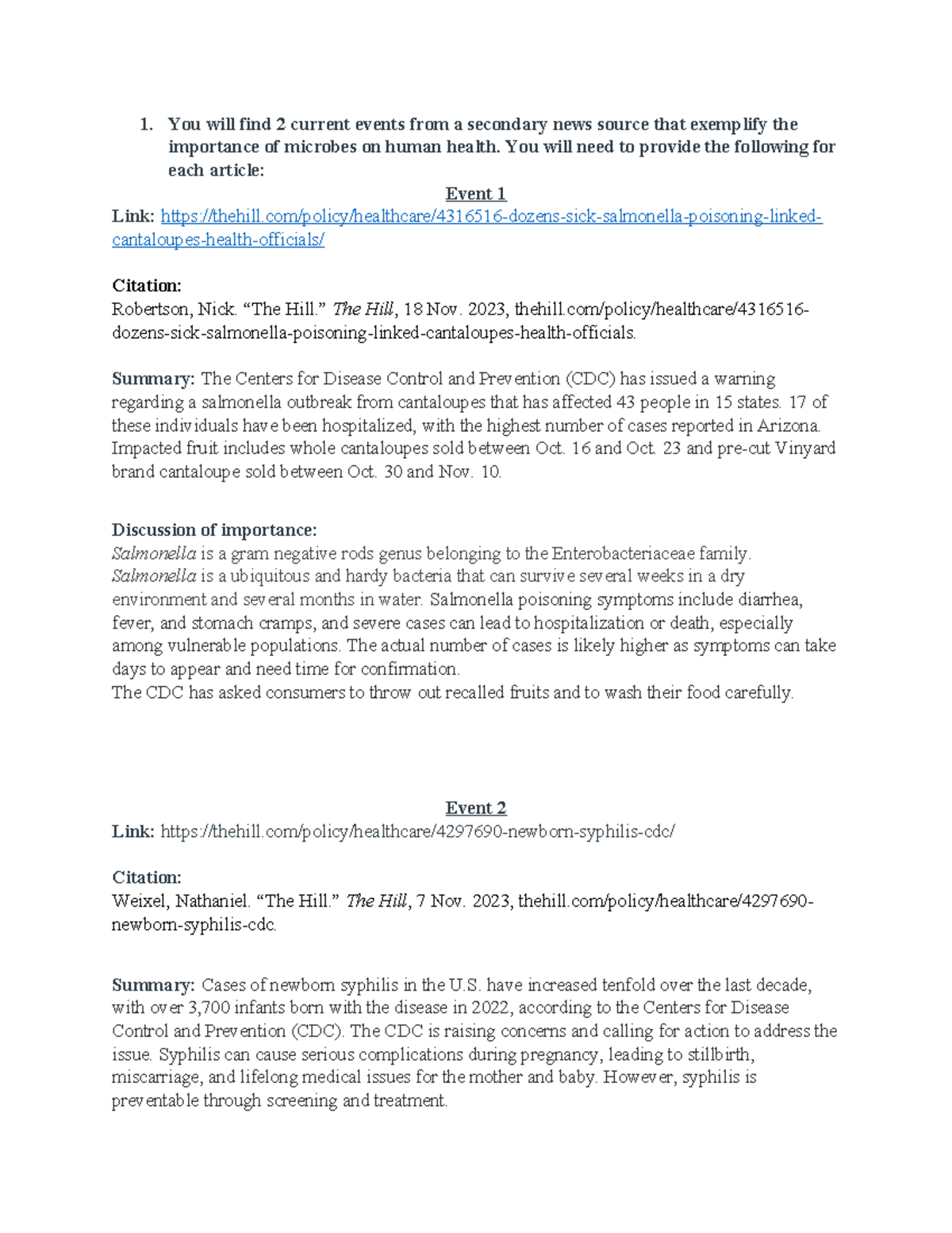 MOD 5 Discussion - You will find 2 current events from a secondary news ...