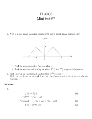EL6303 Lecture 1A - 1 TABLE OF CONTENTS PROBABILITY THEORY Lecture – 1 Basics Lecture – 2 - Studocu